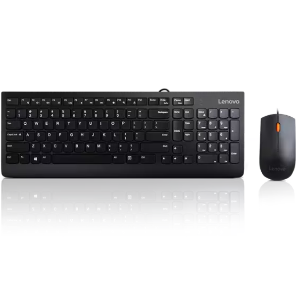 Lenovo 300 USB Combo Wired Keyboard & Mouse - Arabic - Black – DokanTech