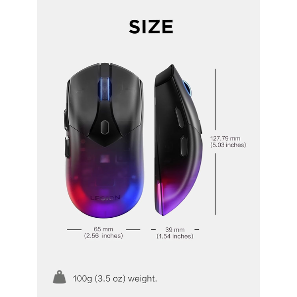Legion M410 Wireless Gaming Mouse – RGB, Rechargeable, 6 Btns – DokanTech