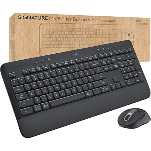 Logitech MK650 Combo for Business, Wireless Mouse & Keyboard -Graphite ...
