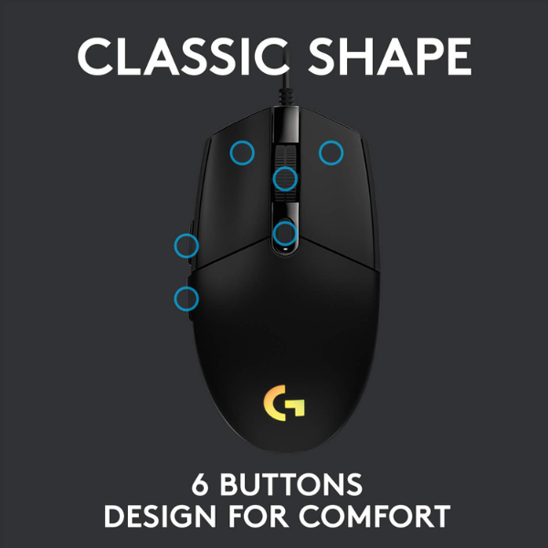 Logitech G102 LIGHTSYNC Wired Gaming Mouse RGB | DokkanTech